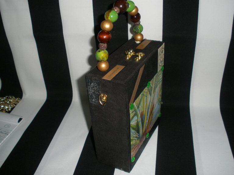 SOLD 1217 Palm Fronds Cigar Box Purse - humadorablesbysusan.com
