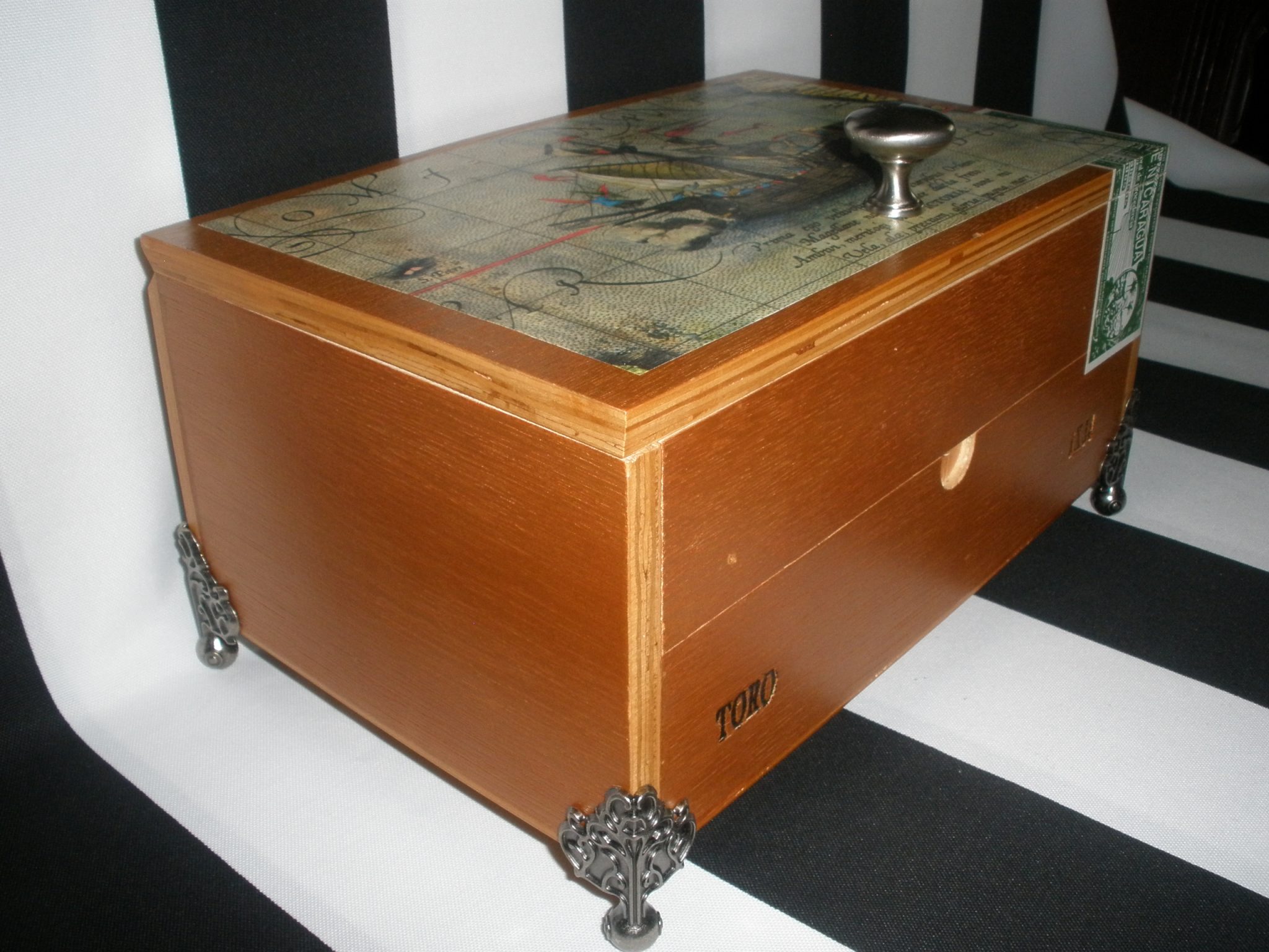 SOLD 1282 Large Gasparilla Vintage Ship **Man Box ...