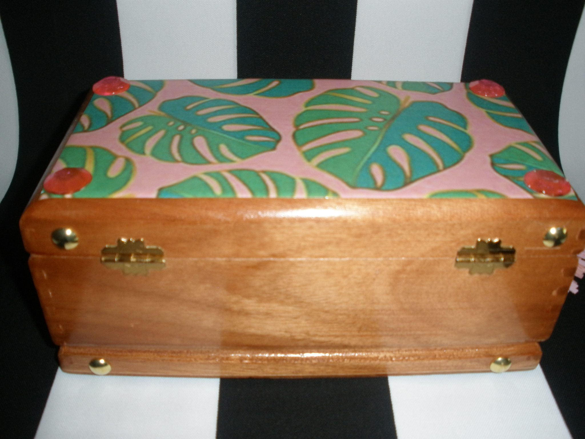 SOLD 1404 Tropical Pink cigar Box Purse - humadorablesbysusan.com