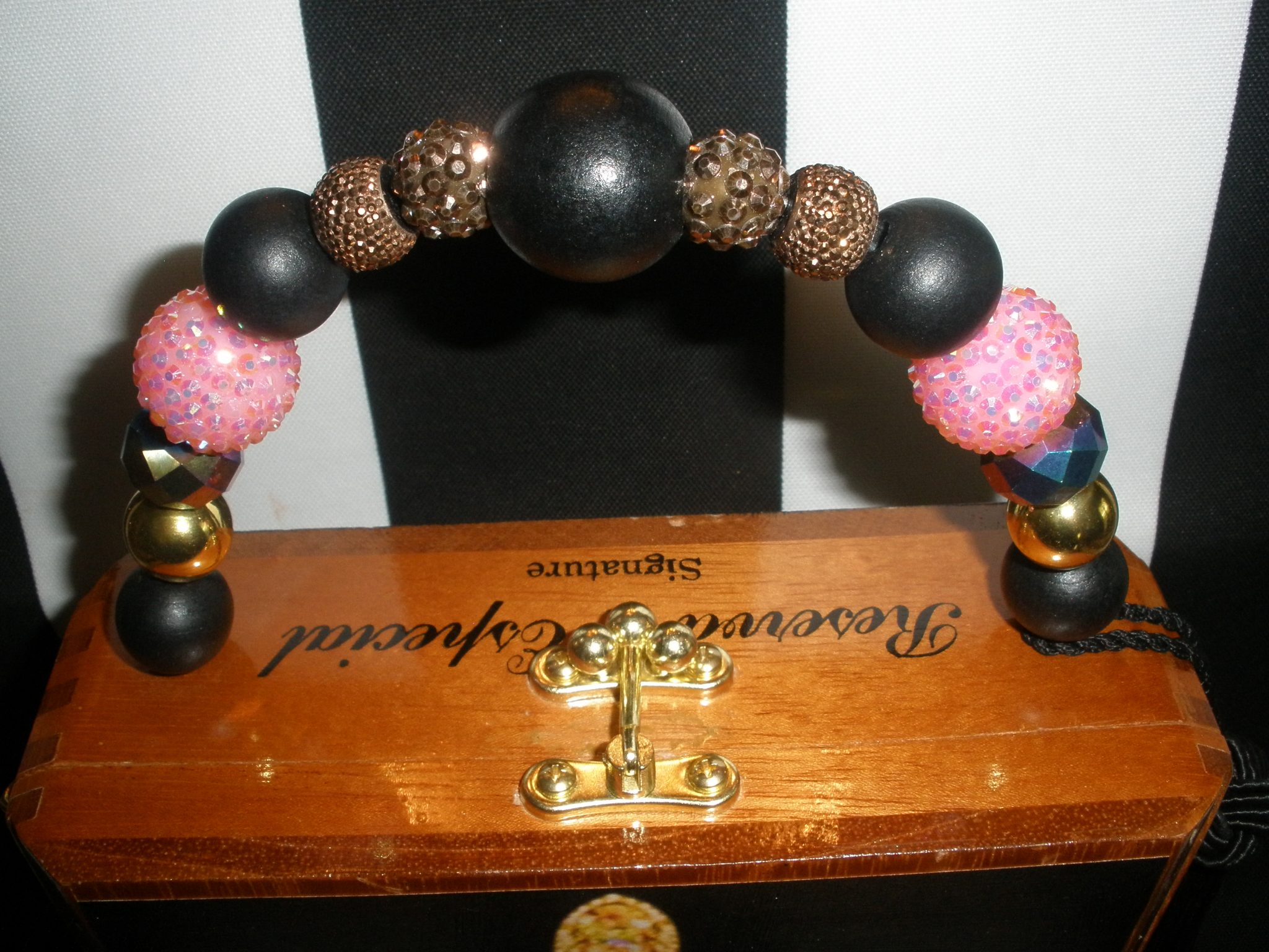 SOLD Colorful Golden Crown Cigar Box Purse - humadorablesbysusan.com