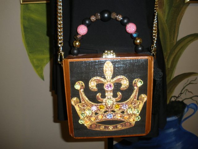 SOLD Colorful Golden Crown Cigar Box Purse - humadorablesbysusan.com