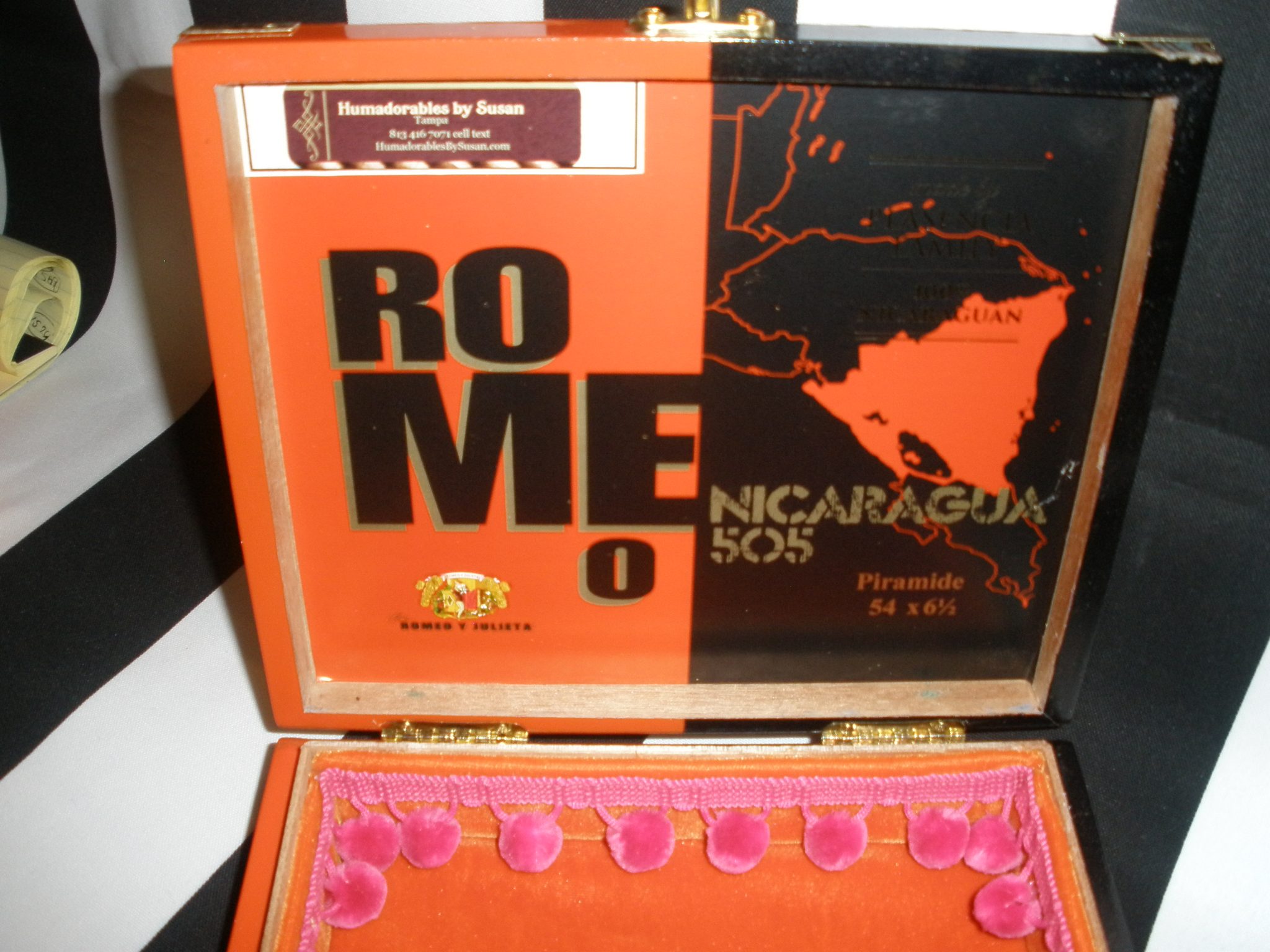 Mod Orange and Pink Pop Cigar Box Purse - humadorablesbysusan.com