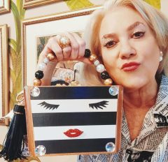 SOLD Coquette Kissy Lips Cigar Box Purse - humadorablesbysusan.com